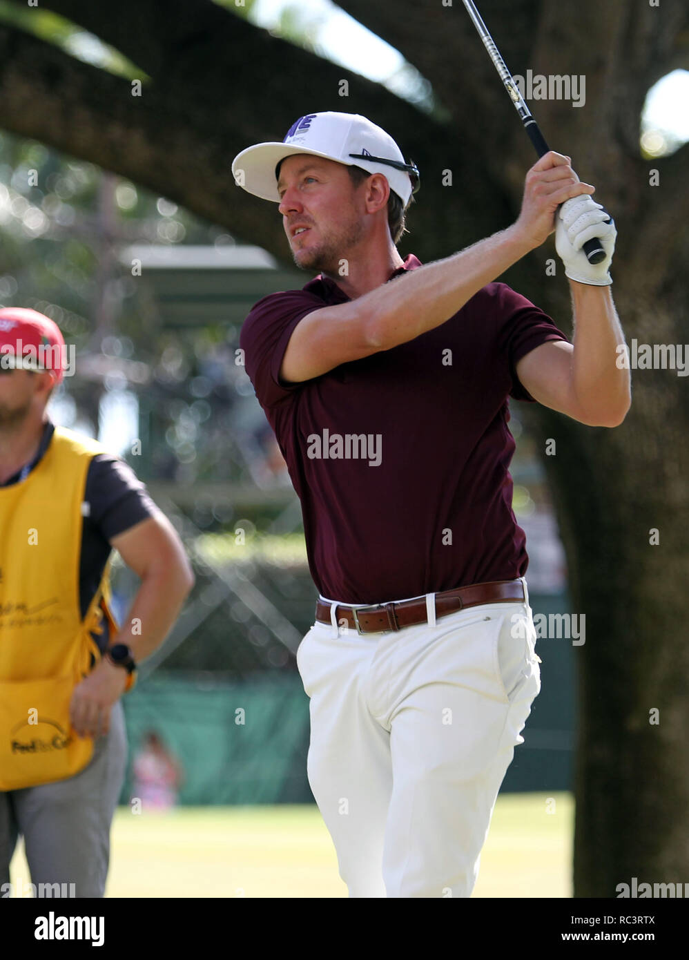 January 11, 2019 - Jonas Blixt tees off on the second hole during the ...
