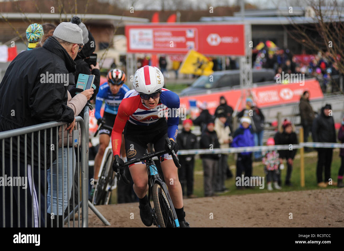 Cyclopark, Gravesend, Kent, UK. 13th Jan, 2019. Bethany Crumpton ...