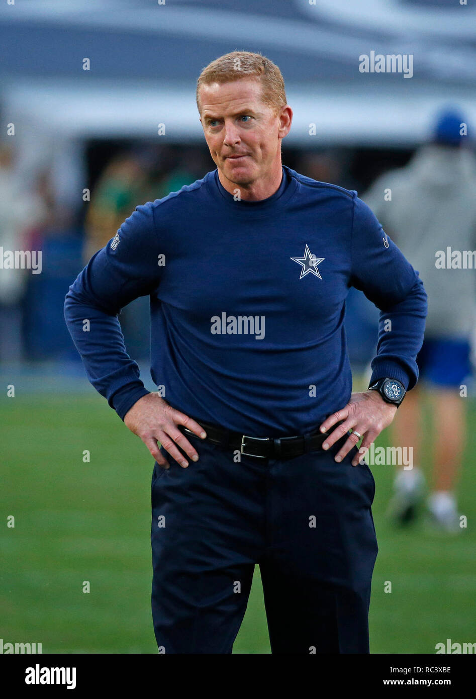 January 12, 2019 Dallas Cowboys head coach Jason Garrett in action ...