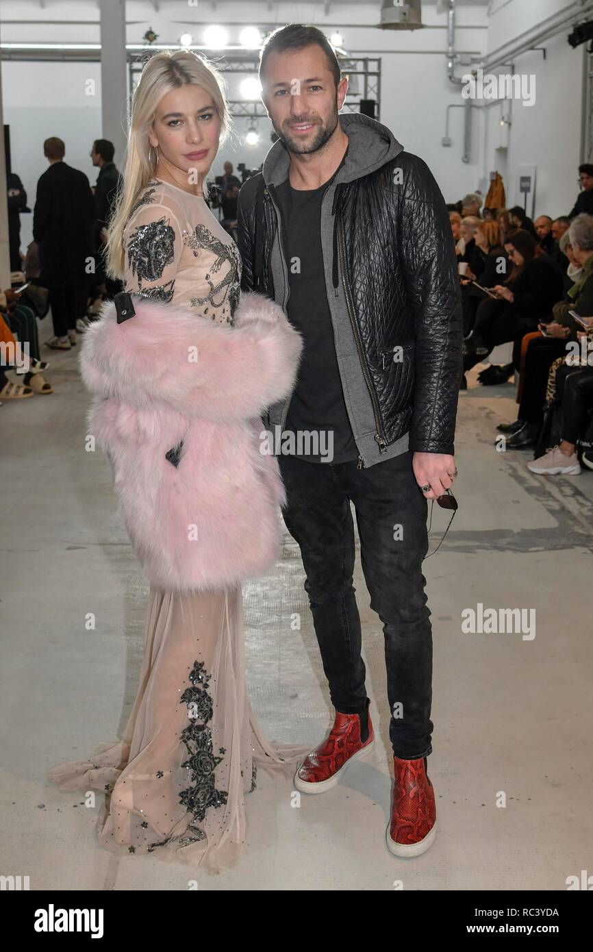 Milan, Italy. 13th Jan, 2019. Milan Fashion Week Fashion Man Fall ...
