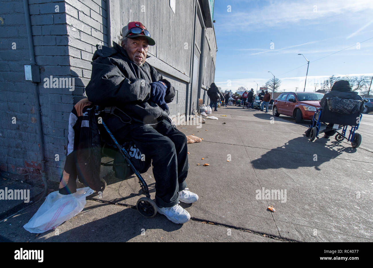 Detroit homeless hi-res stock photography and images - Alamy