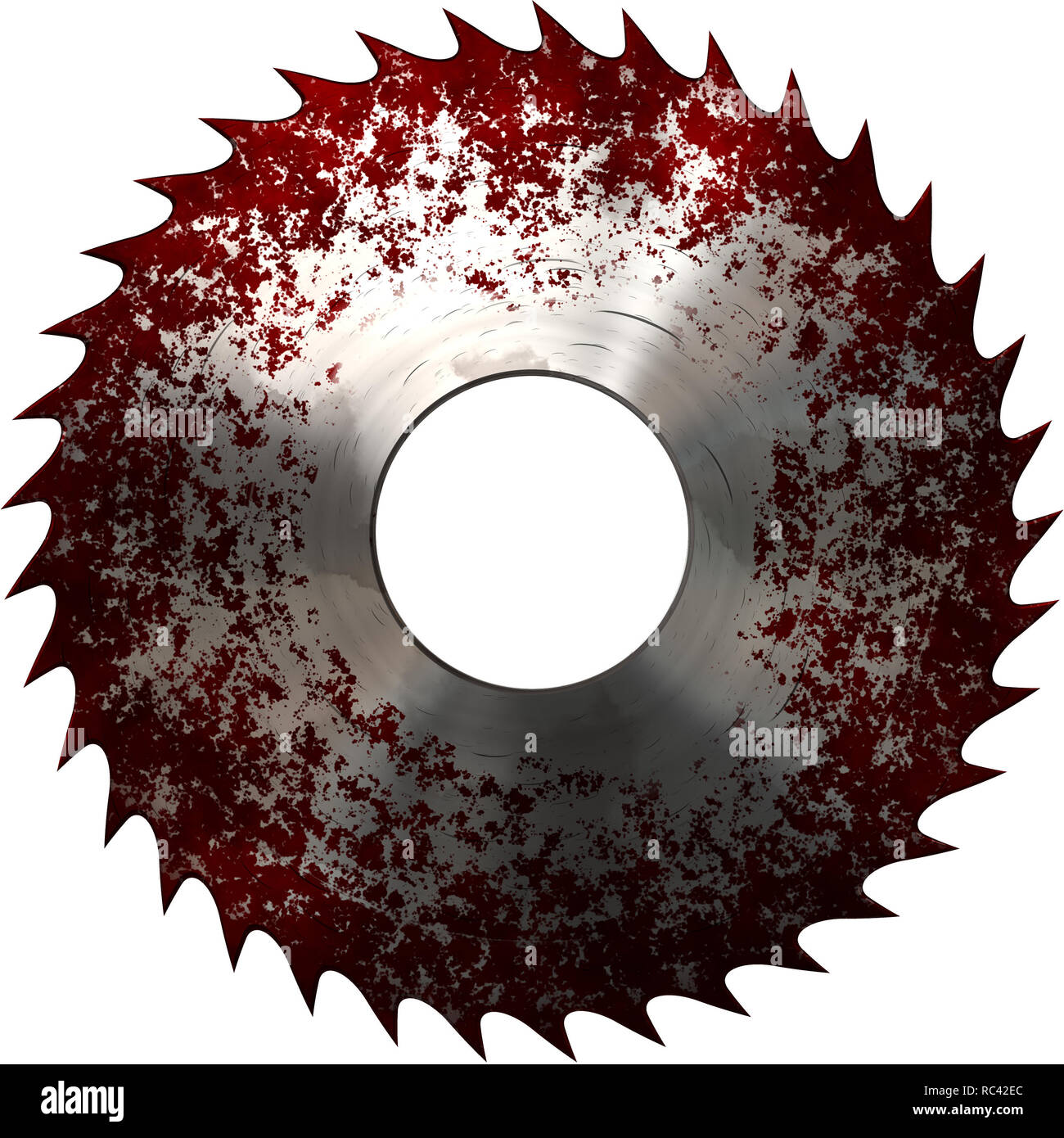 bloody circular metal saw Stock Photo - Alamy