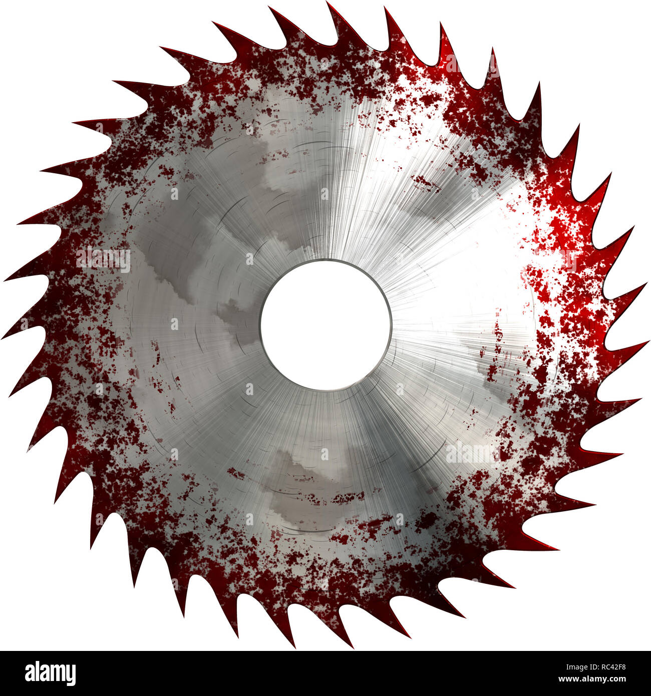 bloody circular metal saw Stock Photo - Alamy
