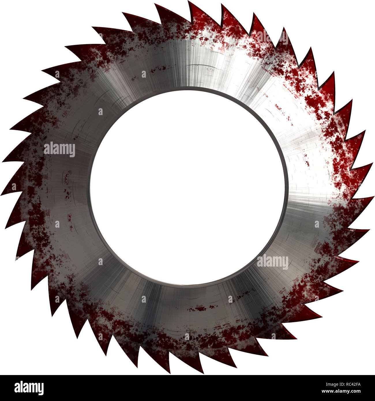 bloody circular metal saw Stock Photo - Alamy
