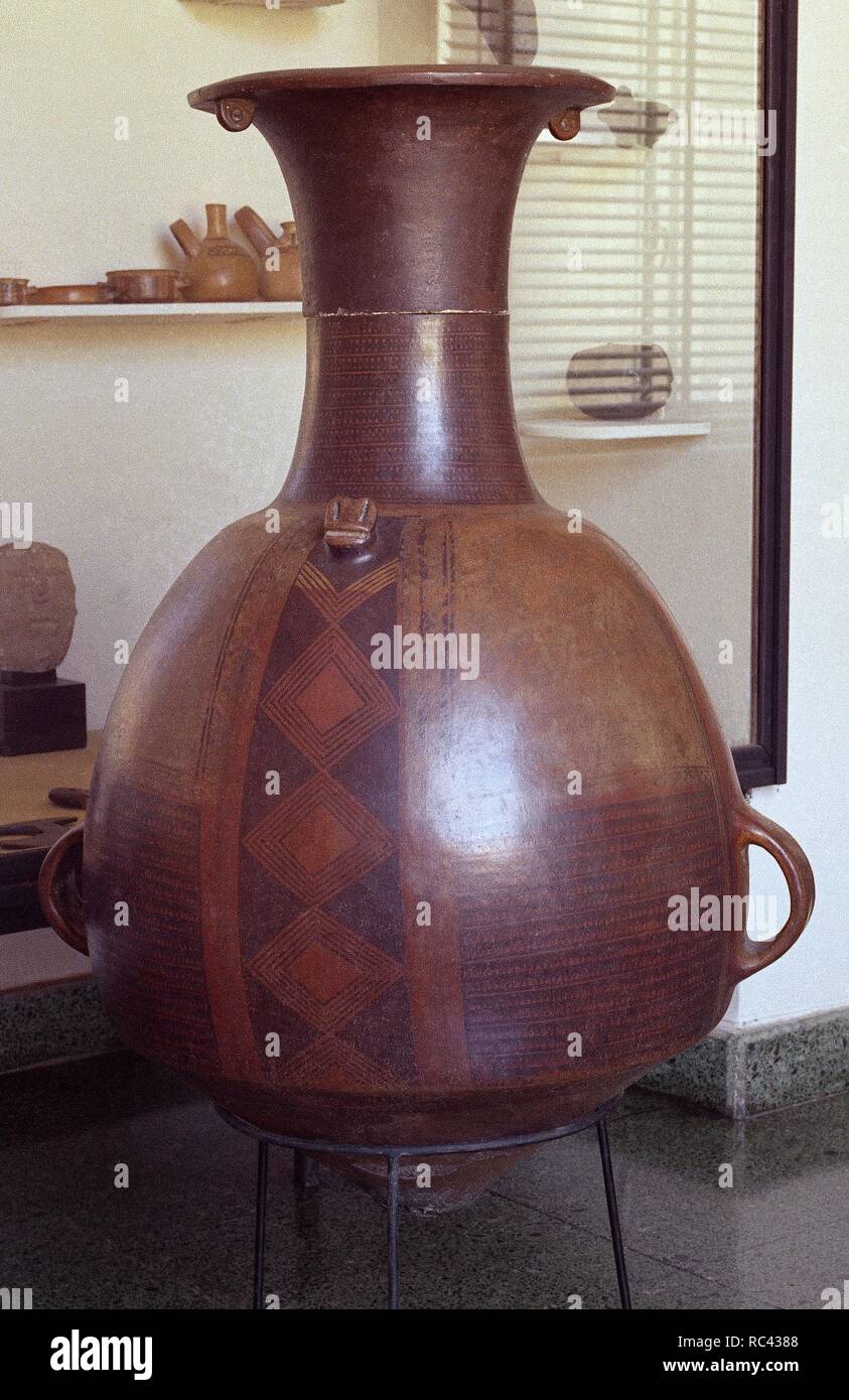 ARIBALO - CERAMICA PERUANA CON DECORACION GEOMETRICA - CULTURA INCA - S ...