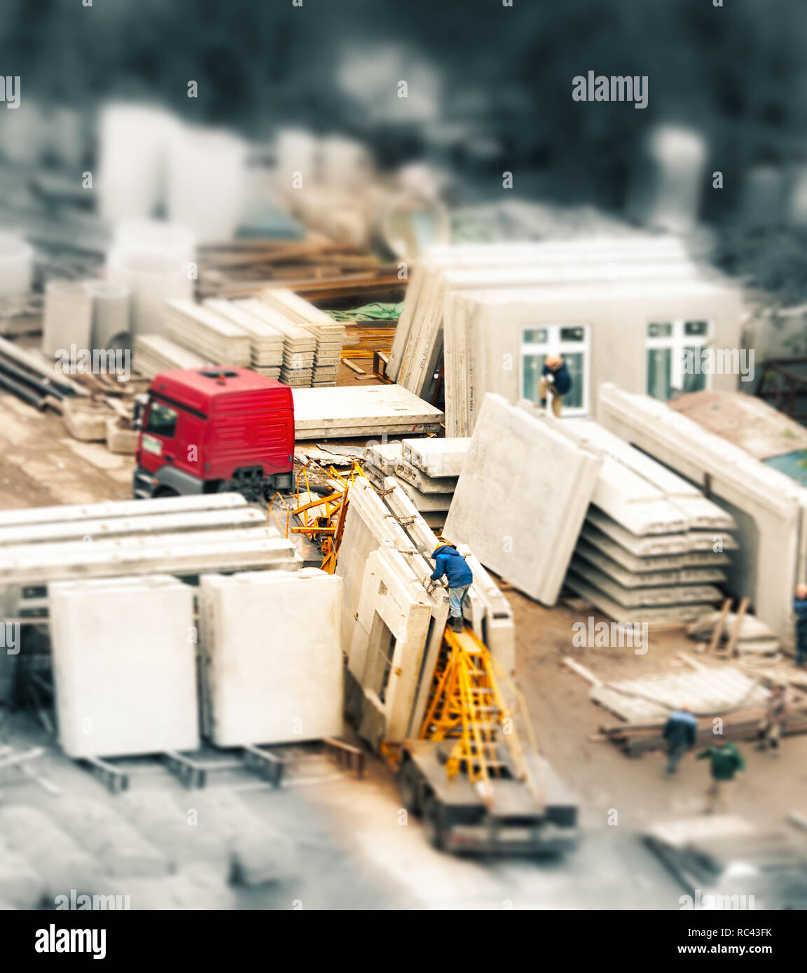 construction site, tilt-shift Stock Photo - Alamy
