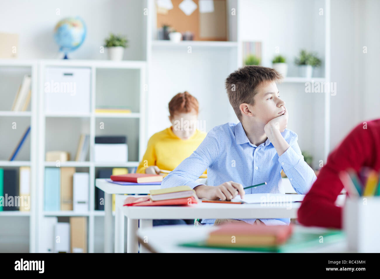 Thinking of something Stock Photo - Alamy