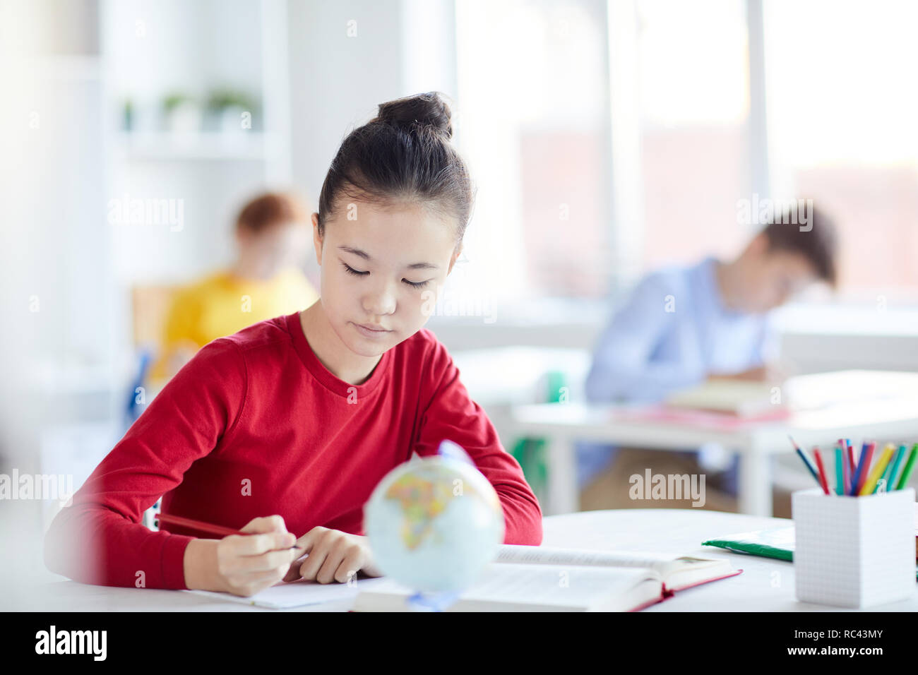 Lesson of individual work Stock Photo - Alamy