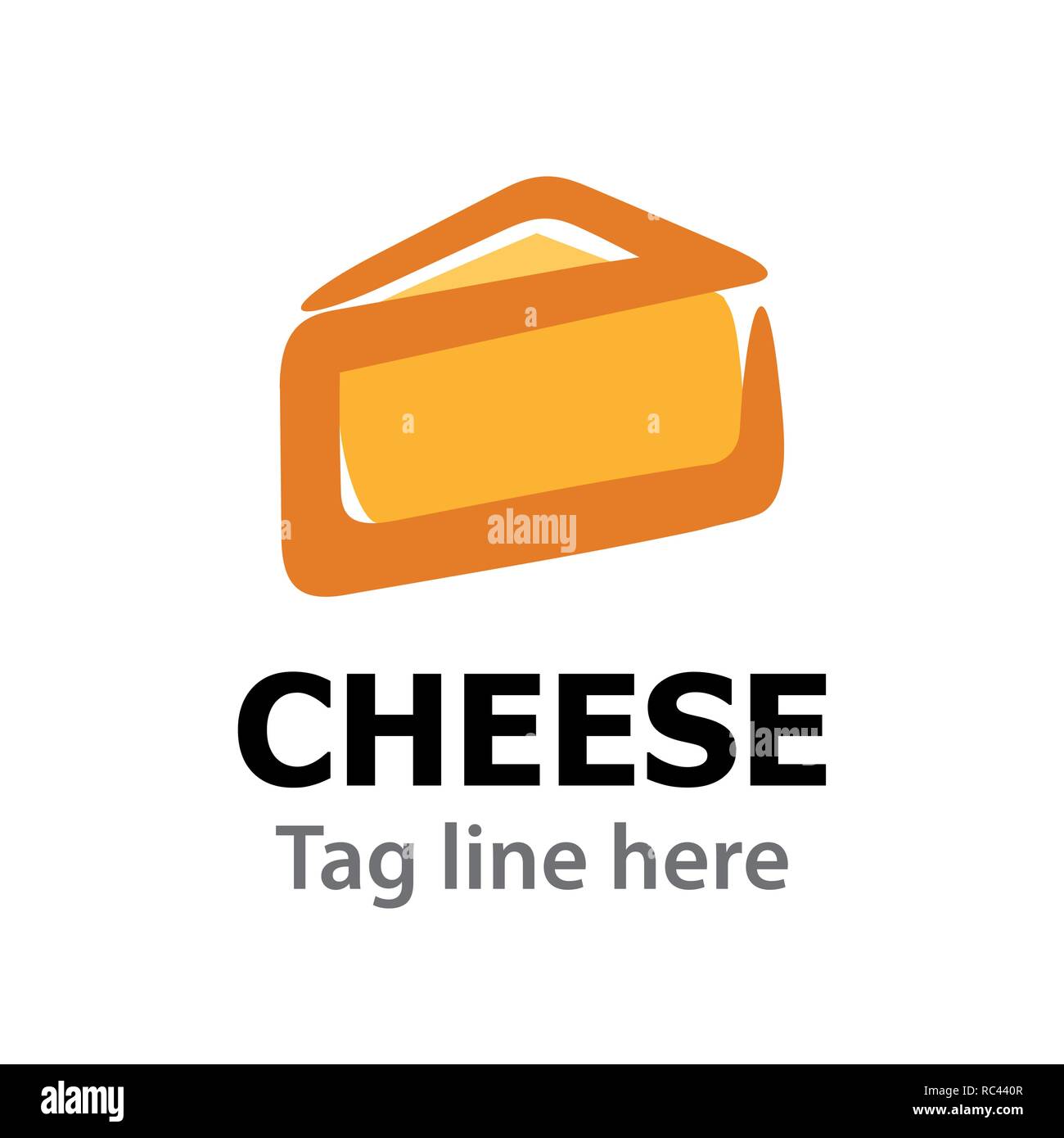 vector logo emblem with Cheese isolated on white. Design of sign with ...