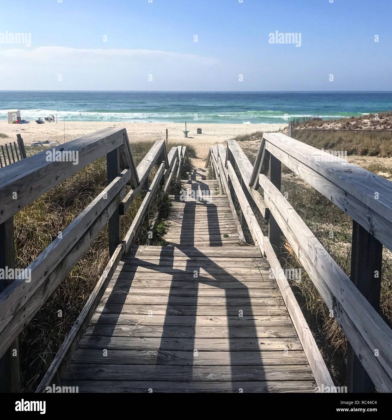 Florida Beach Boardwalk in Panama City Beach Stock Photo - Alamy