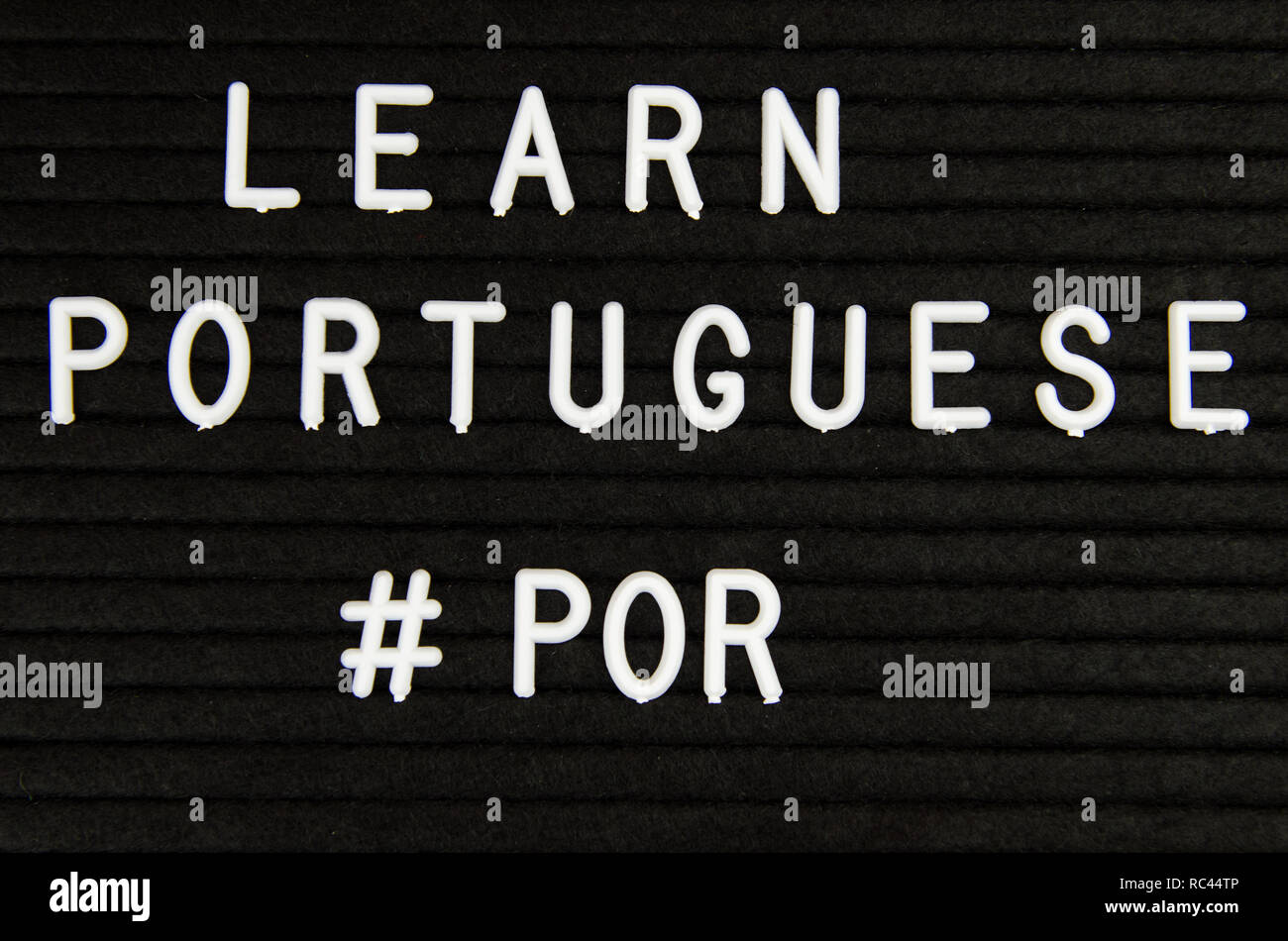 learn language sign on black background Stock Photo - Alamy