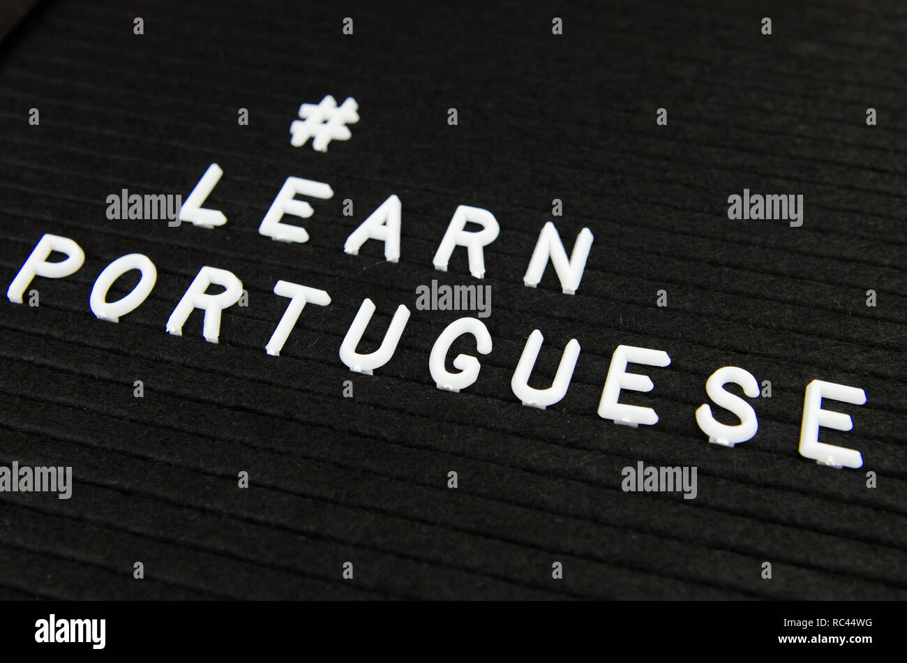 learn language sign on black background Stock Photo - Alamy