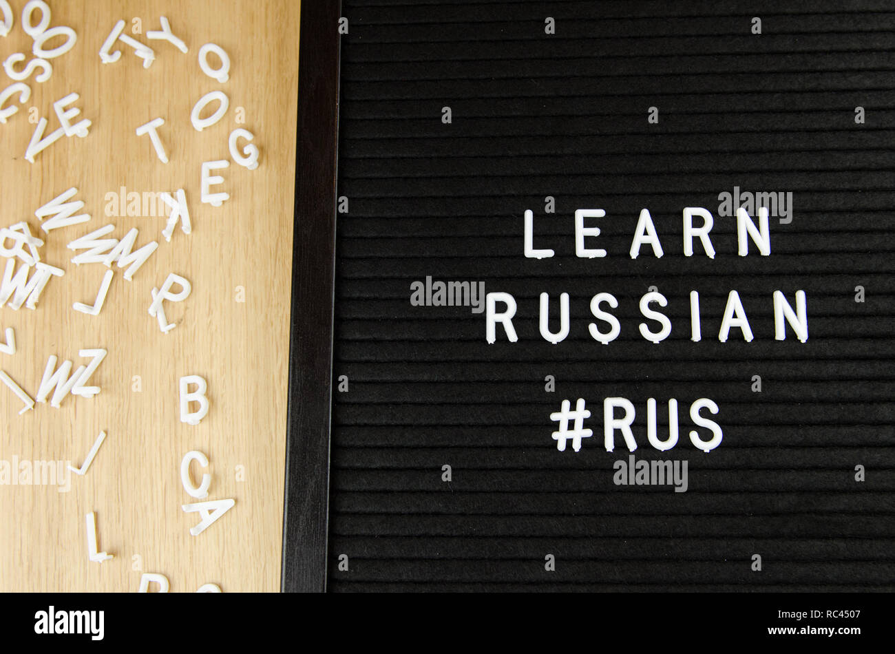 learn language sign on black background Stock Photo - Alamy