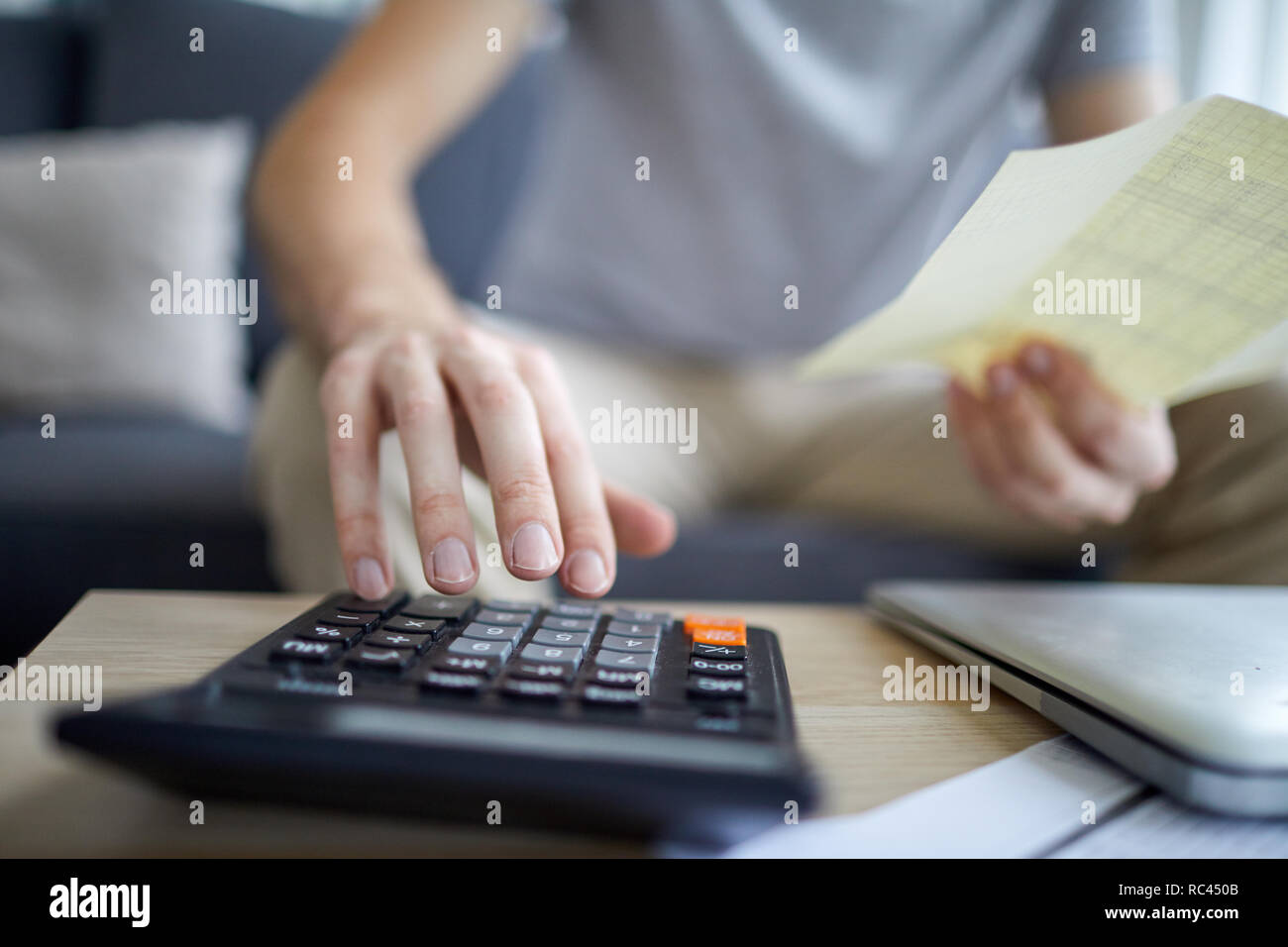 Business manager with calculator hi-res stock photography and images ...