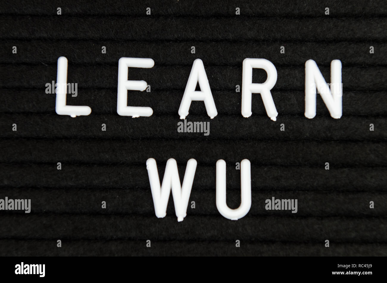 learn language sign on black background Stock Photo - Alamy