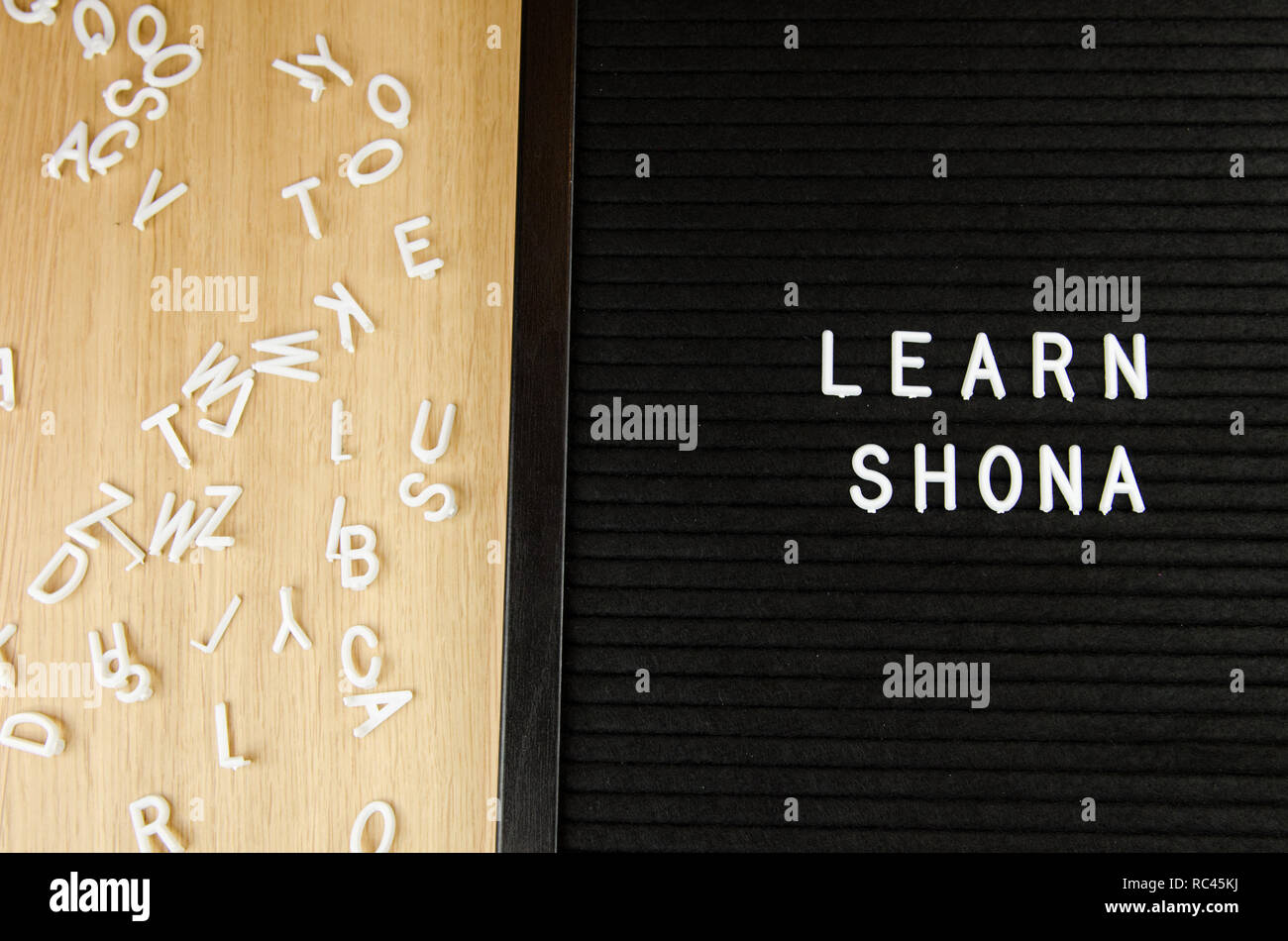 learn language sign on black background Stock Photo - Alamy