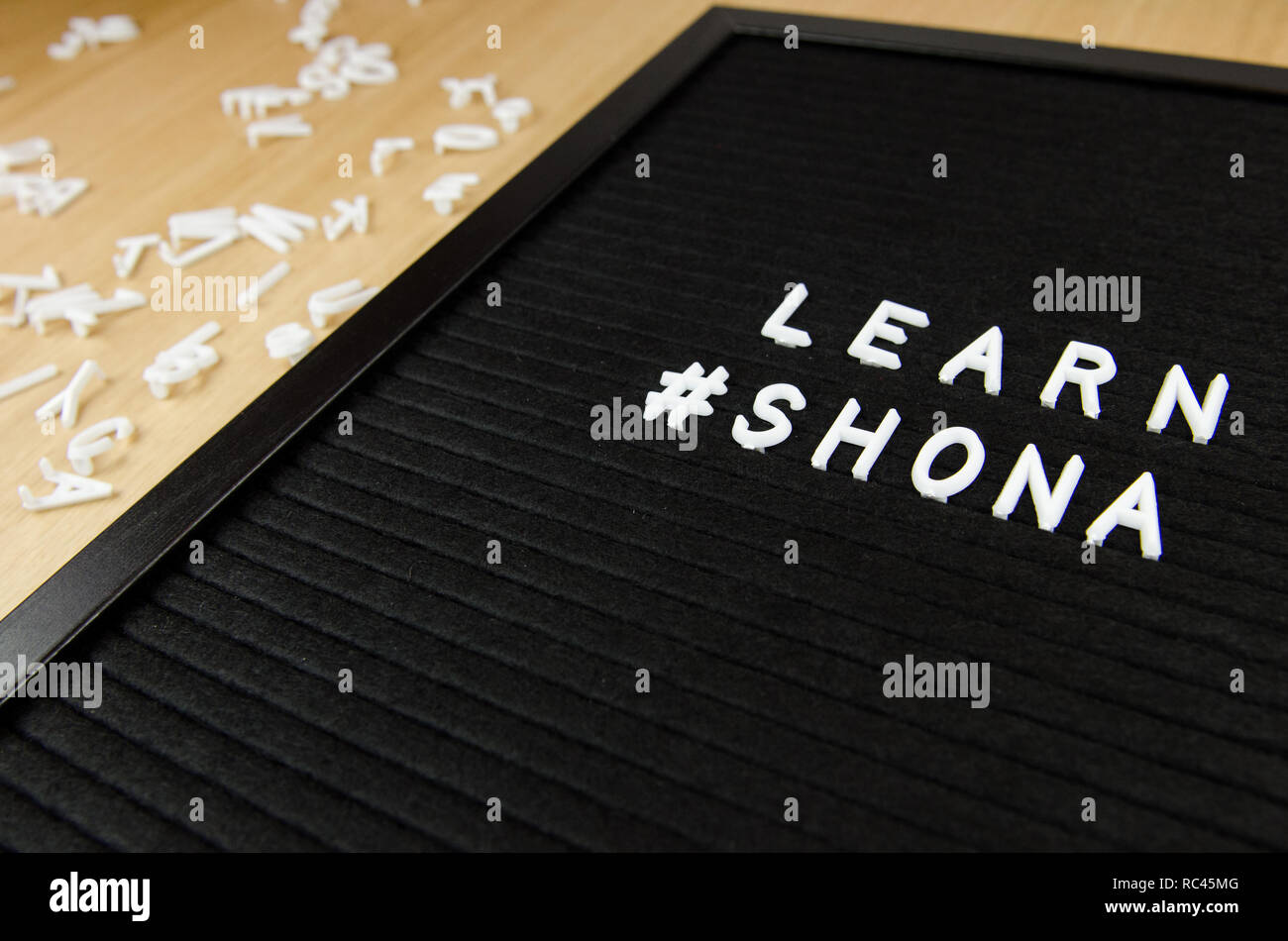 learn language sign on black background Stock Photo - Alamy