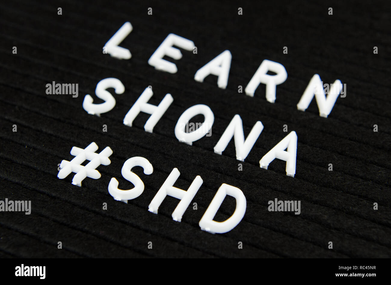 learn language sign on black background Stock Photo - Alamy