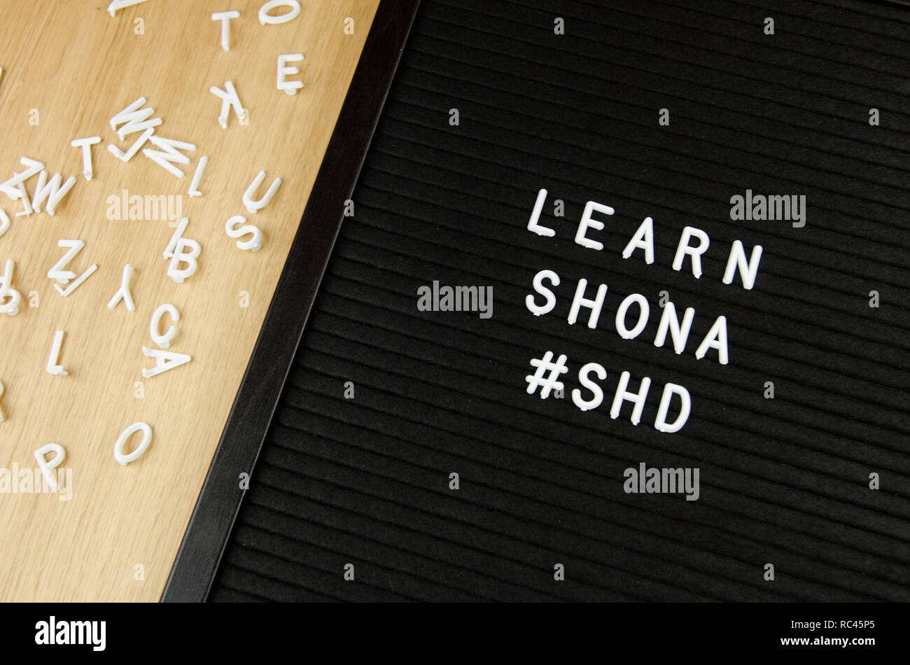 learn language sign on black background Stock Photo - Alamy