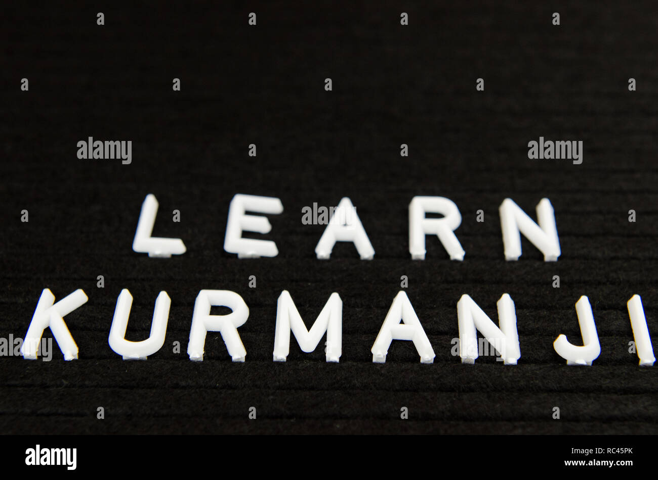 learn language sign on black background Stock Photo - Alamy