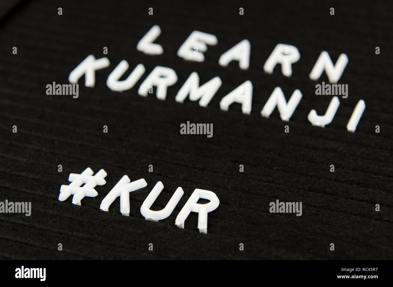 learn language sign on black background Stock Photo - Alamy