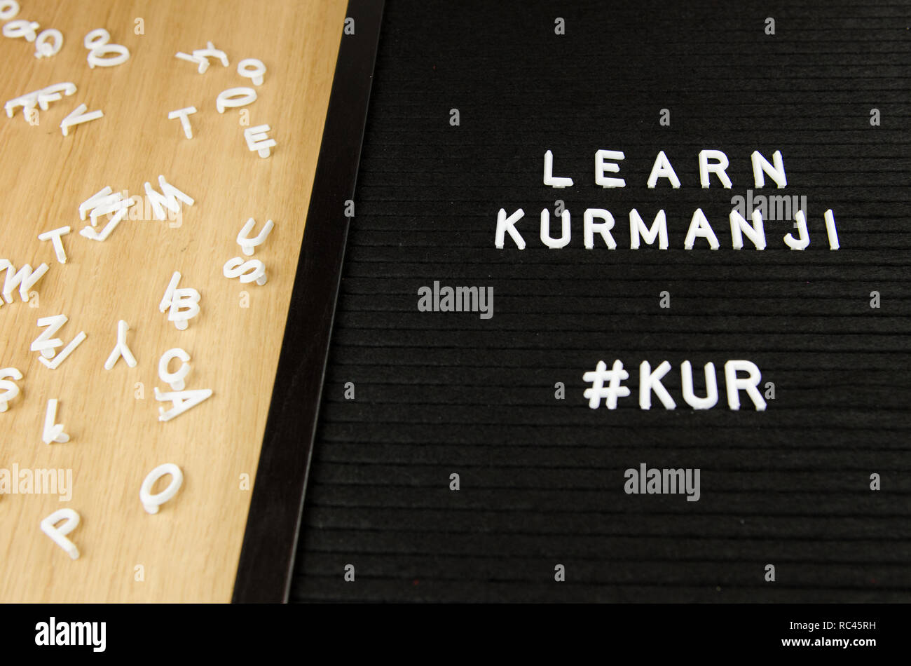 learn language sign on black background Stock Photo - Alamy