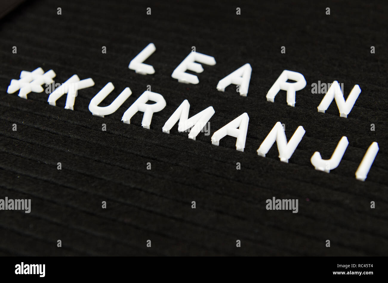learn language sign on black background Stock Photo - Alamy