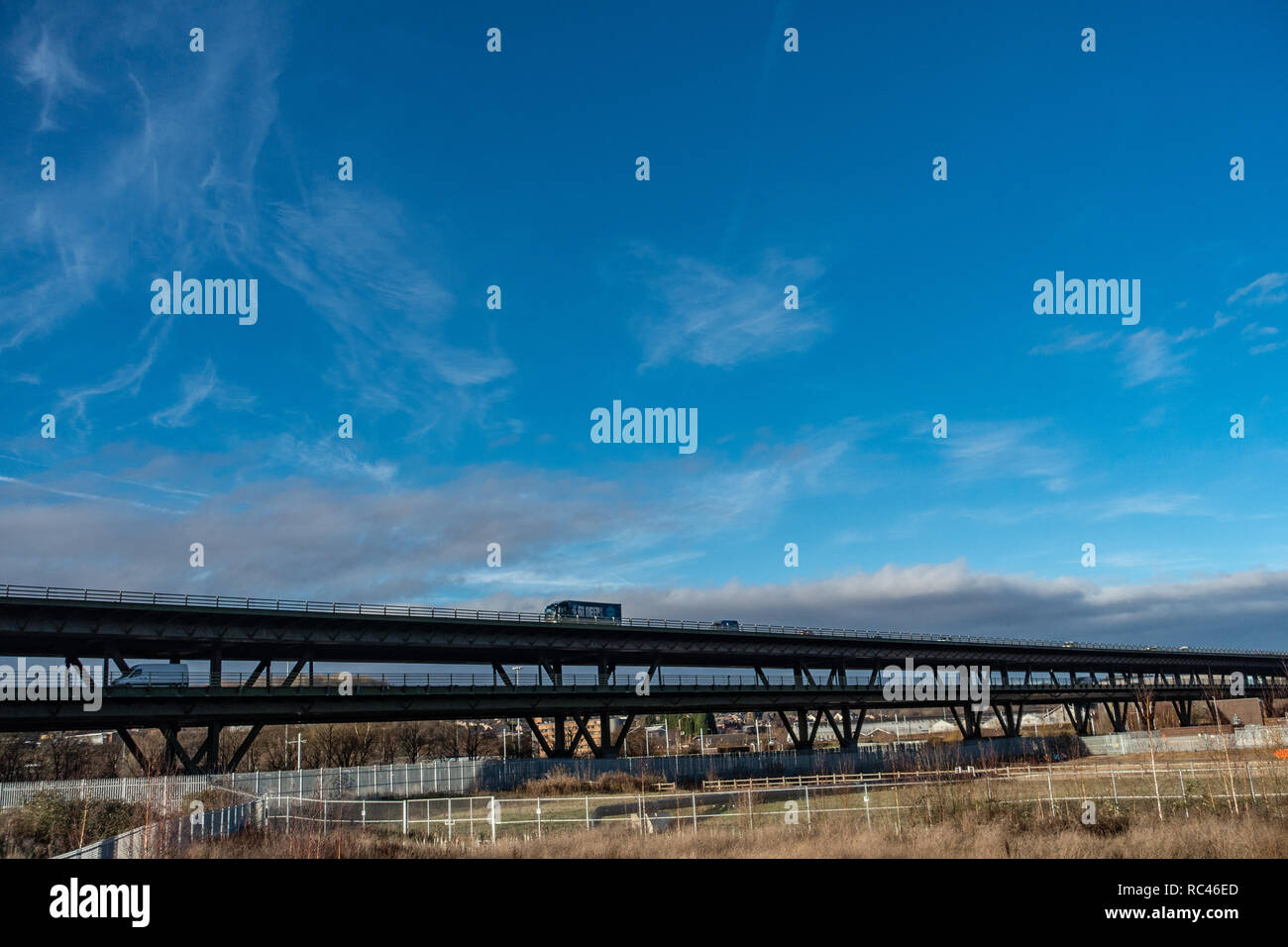 The M1 Sheffield Tinsley Viaduct stands next the site of the iconic ...