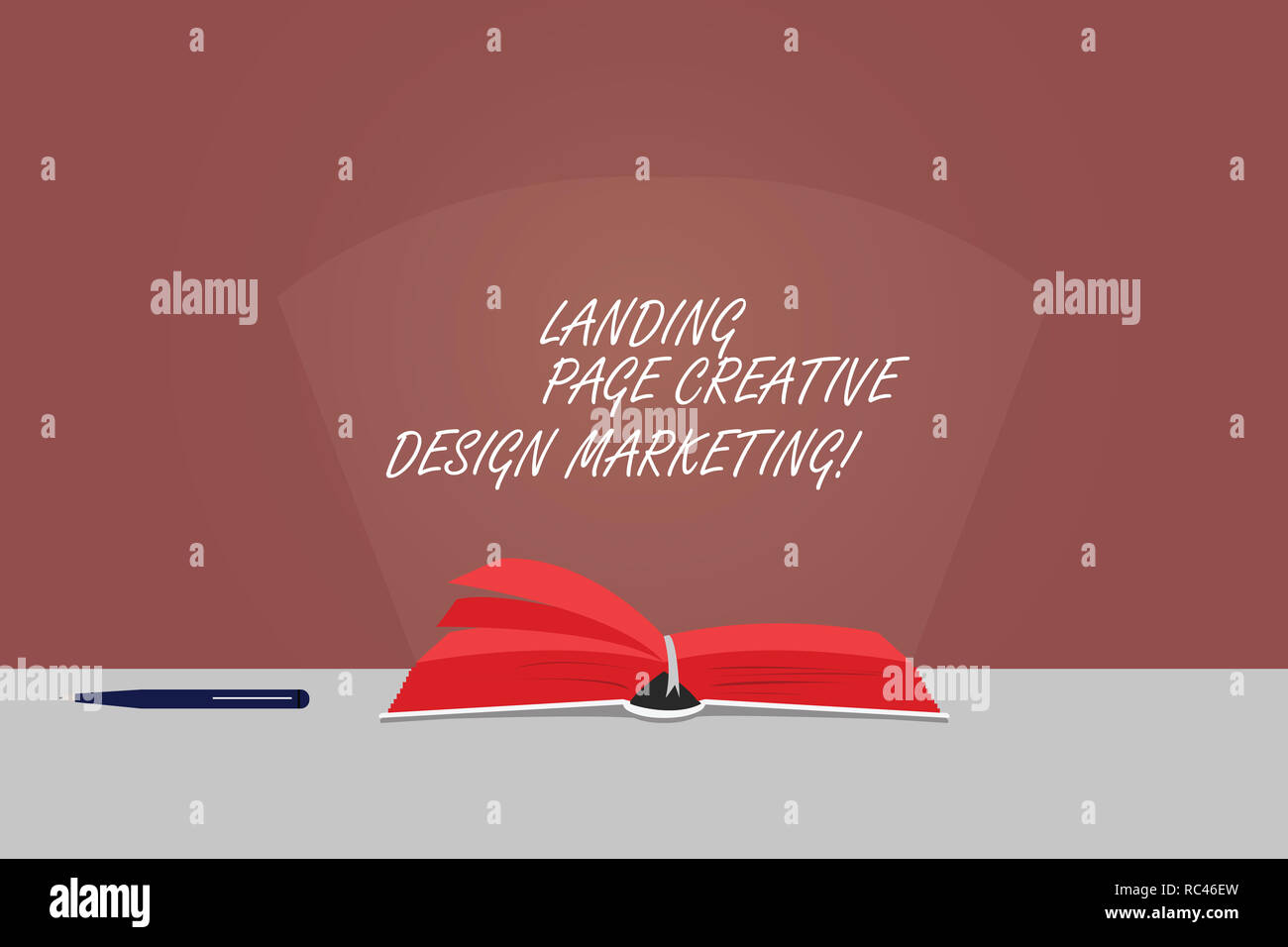 Word writing text Landing Page Creative Design Marketing. Business ...