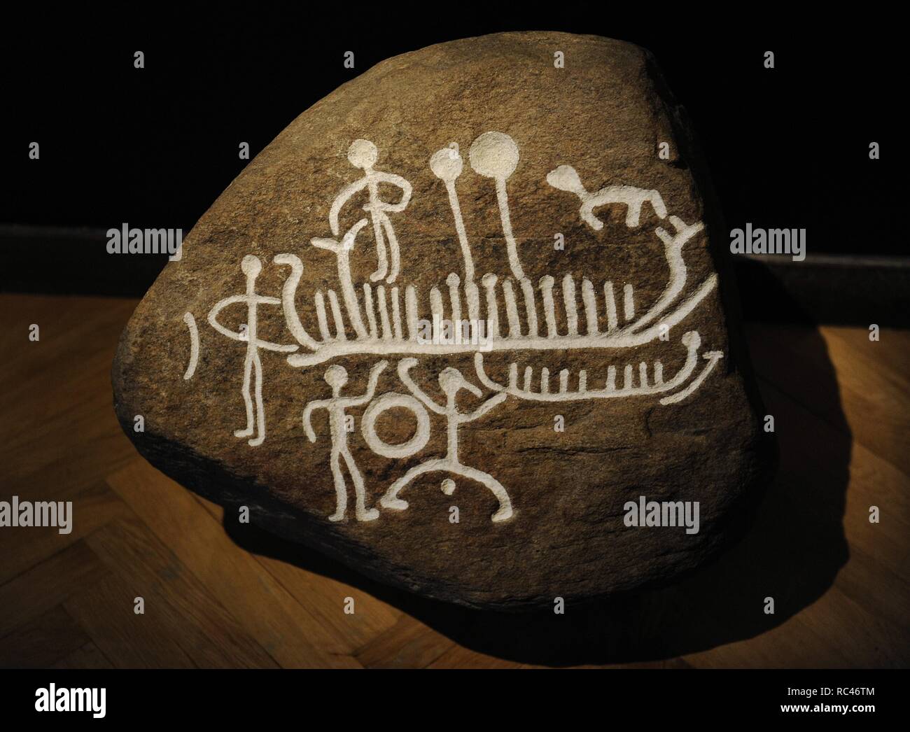 Prehistory. Bronze Age. Rock carving from Engelstrup, northwestern ...