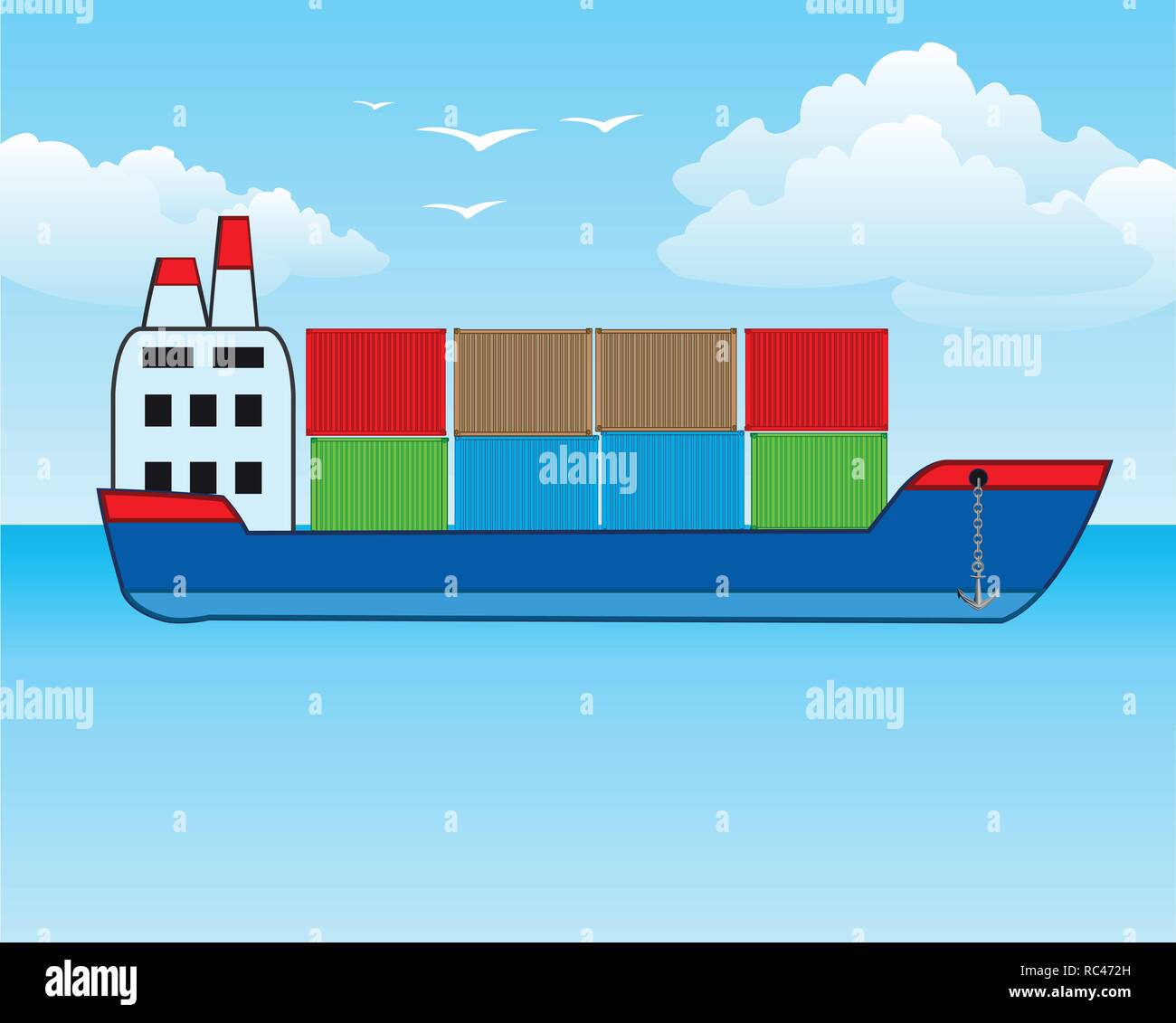 Nave cargo Stock Vector Images - Alamy