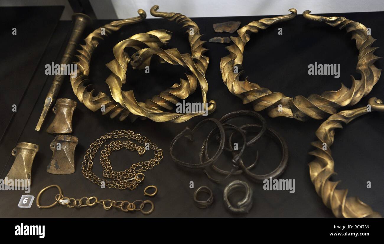 Prehistoric. Art. Bronze Age. Neck rings, arm rings, costume pins ...