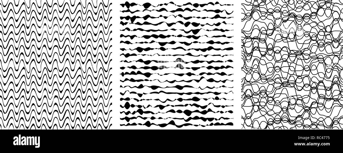 Set of Seamless grunge pattern, vector art design Stock Vector Image ...