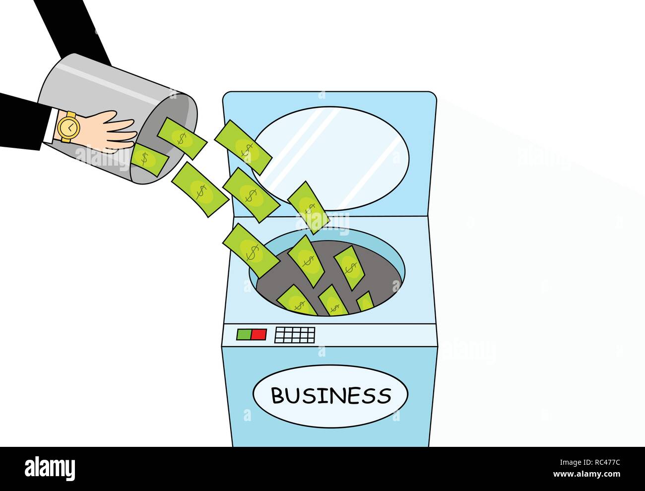 Money laundering, cartoon vector art design Stock Vector Image & Art ...