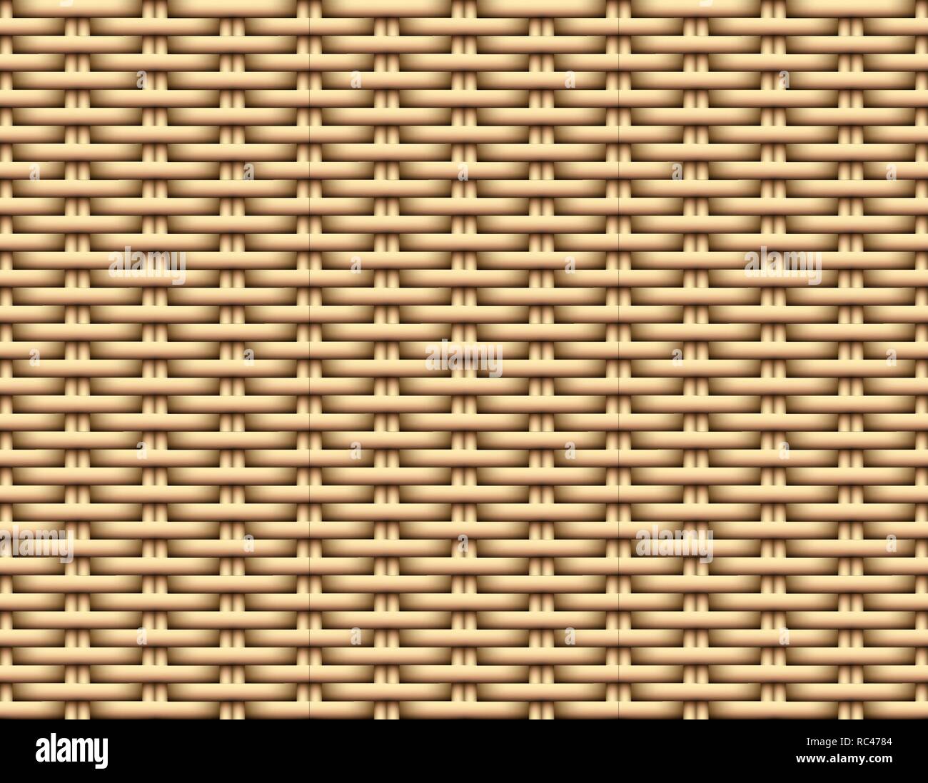 Seamless 3D Brown Rattan pattern, vector art design Stock Vector Image ...