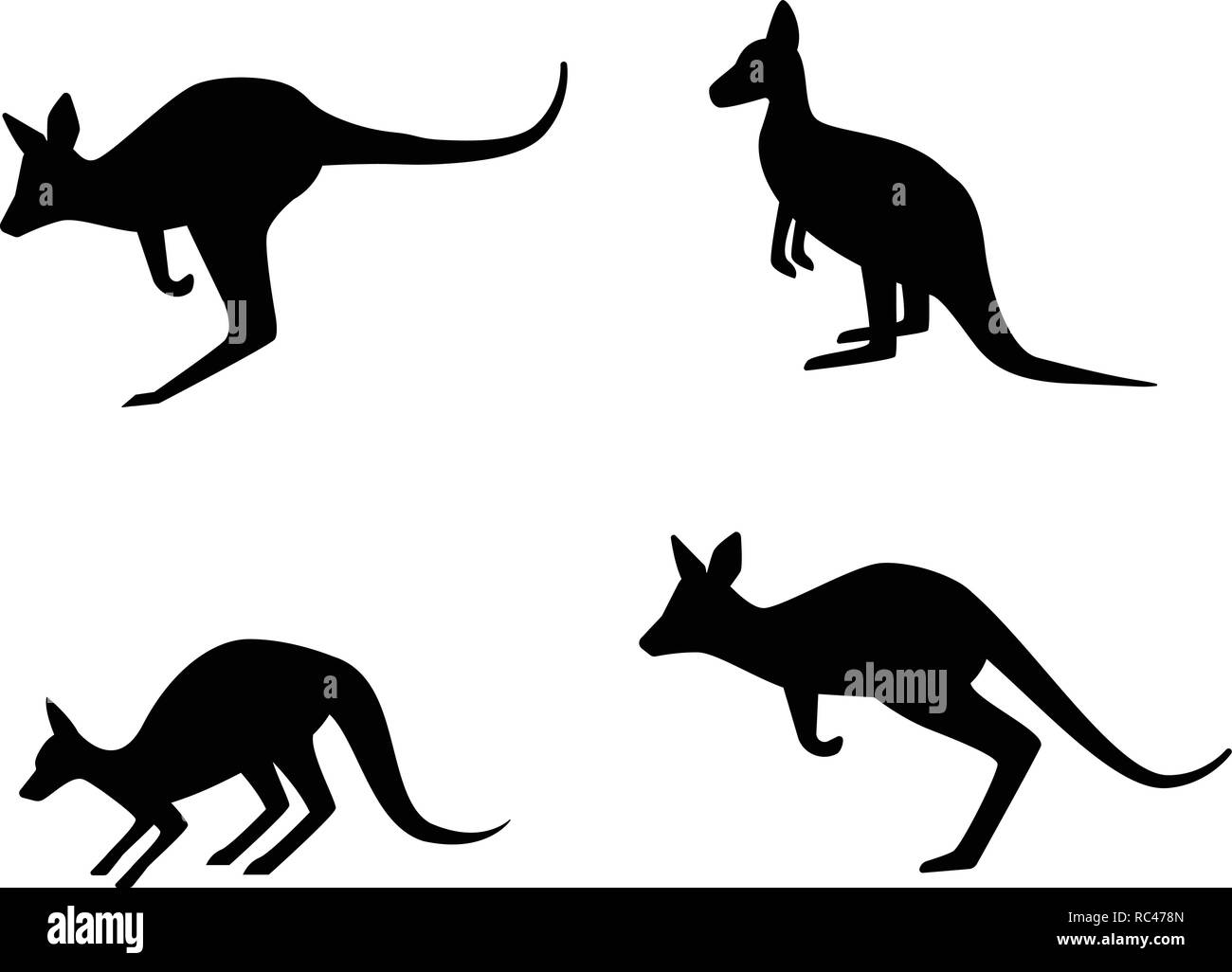 Kangaroo zoo side view Stock Vector Images - Alamy