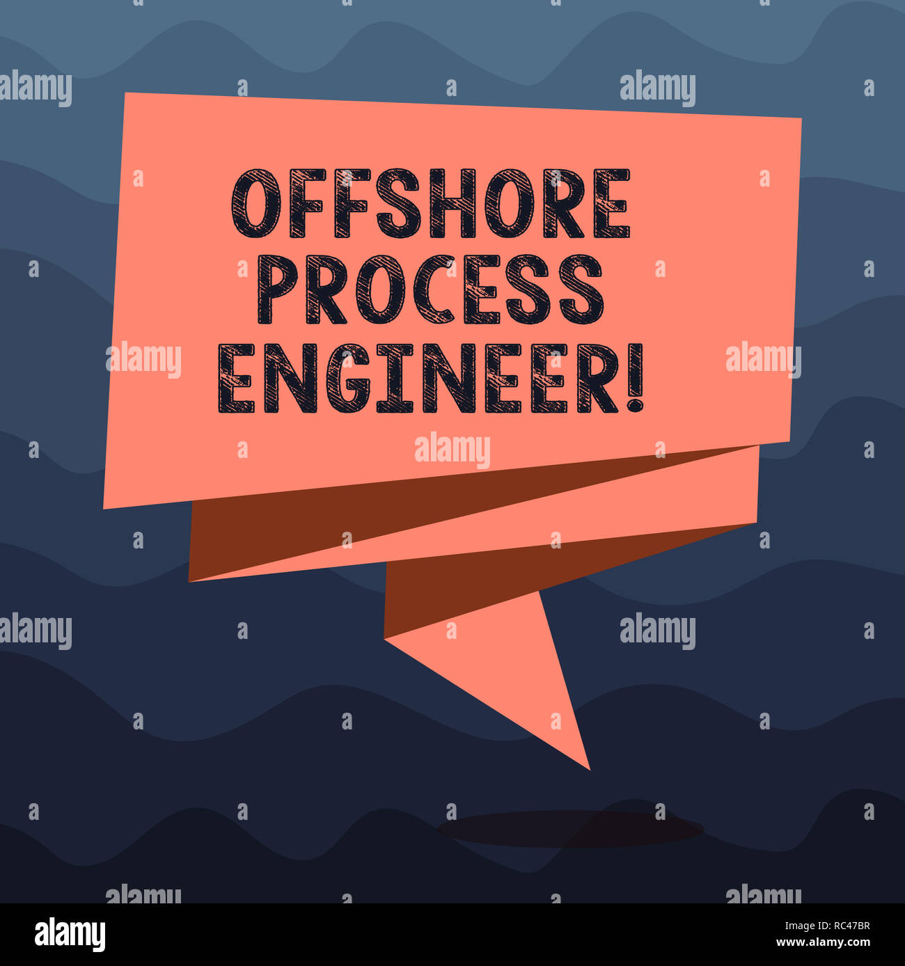Writing note showing Offshore Process Engineer. Business photo showcasing Responsible for oil ...