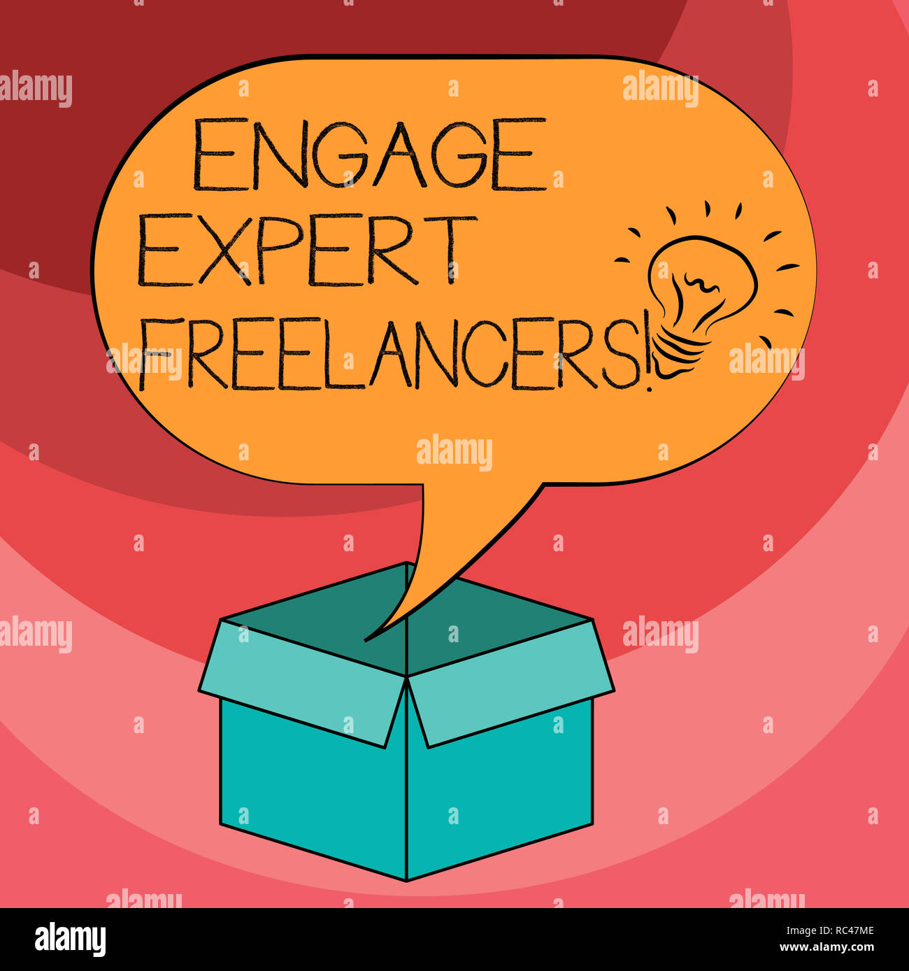 Text sign showing Engage Expert Freelancers. Conceptual photo Hiring ...