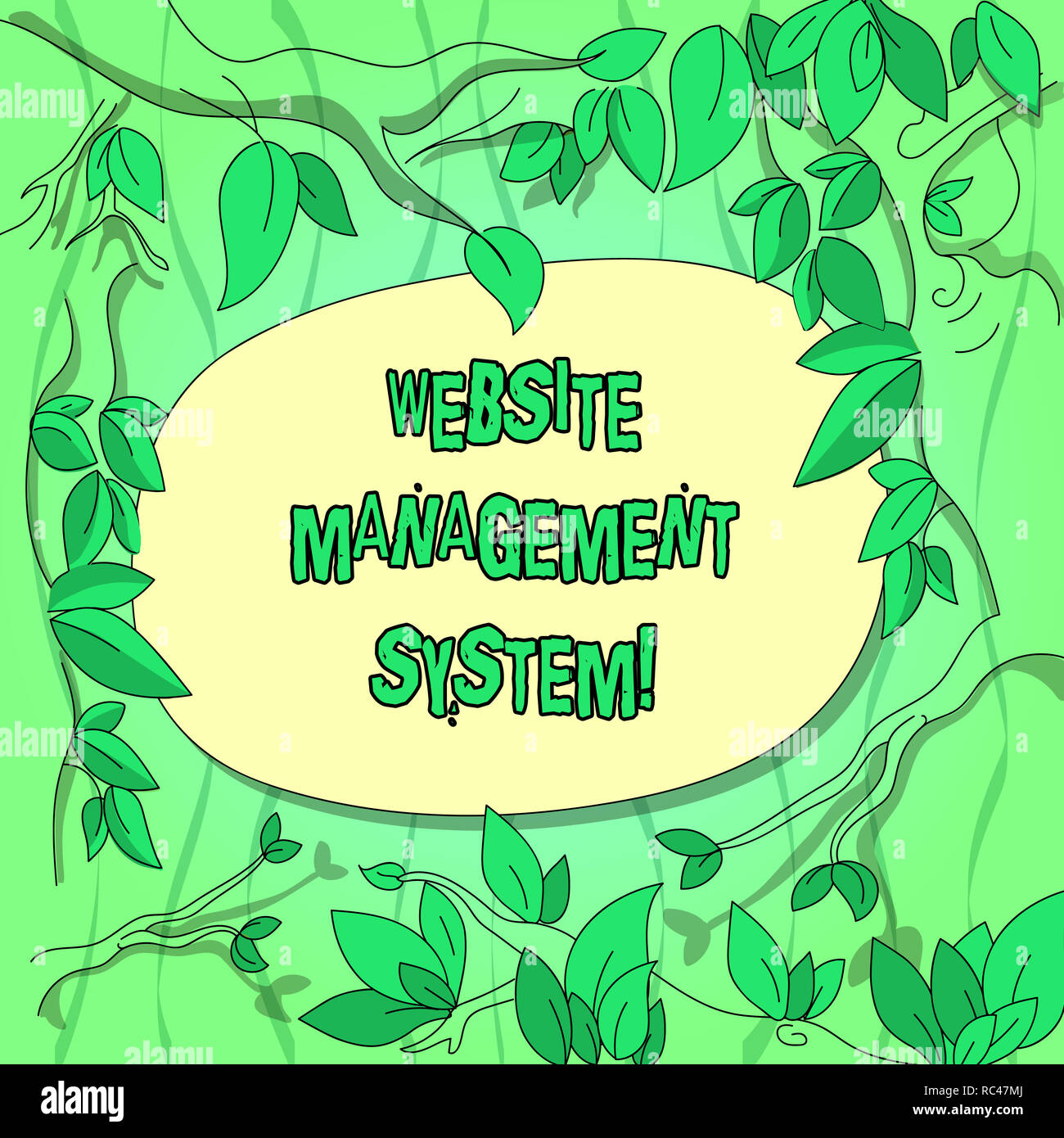 Handwriting text Website Management System. Concept meaning way to ...