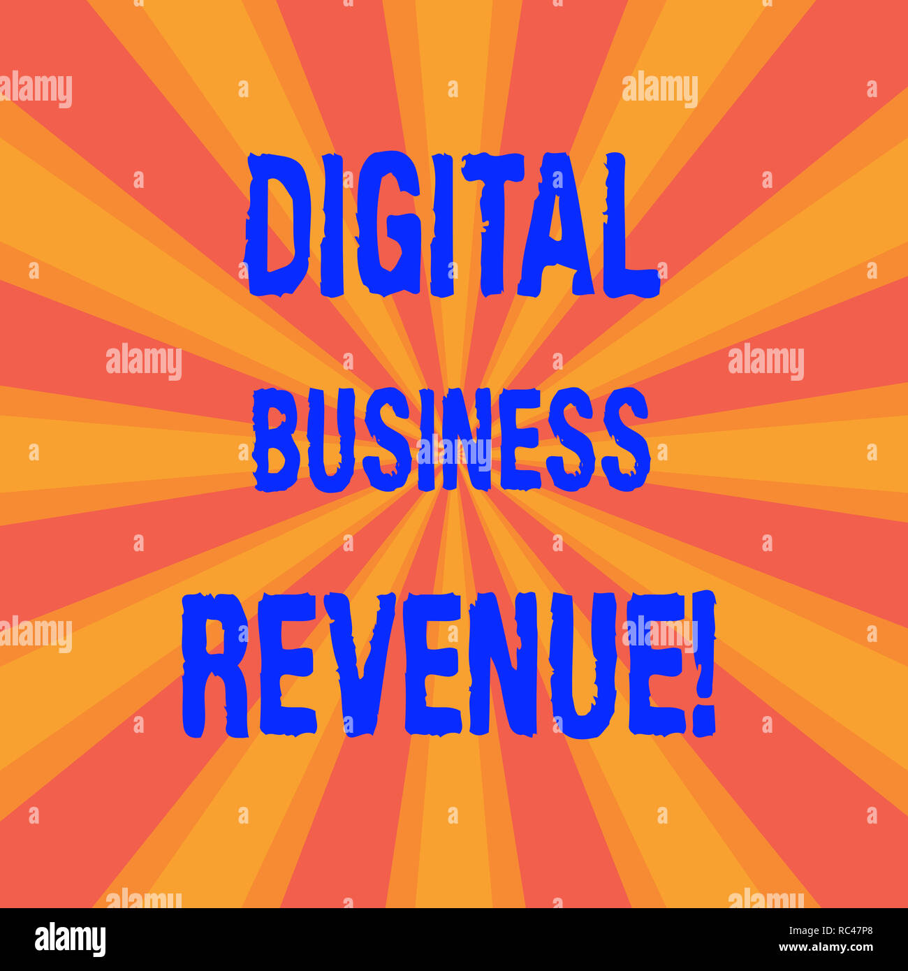Handwriting text Digital Business Revenue. Concept meaning Income from ...