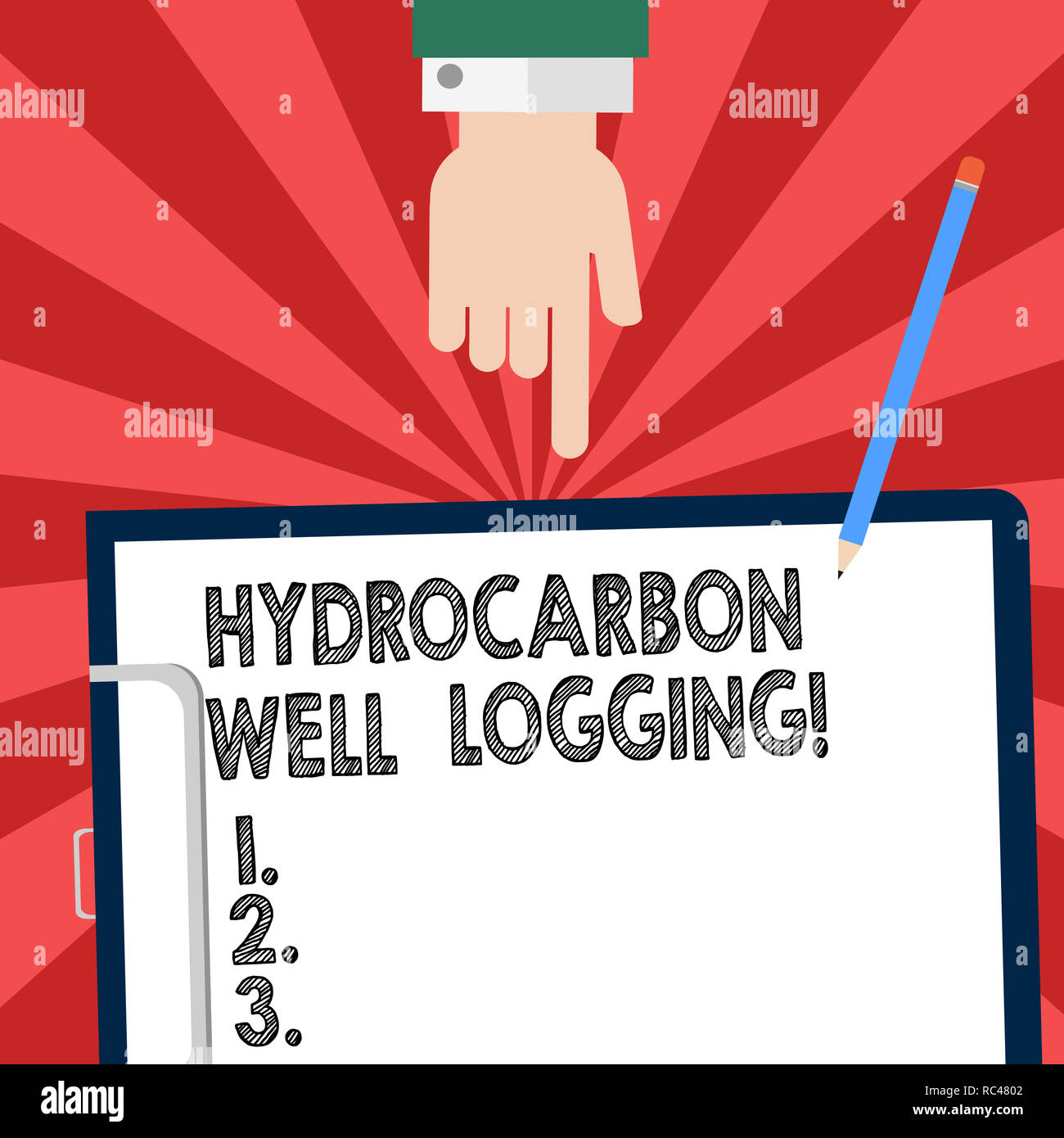 Handwriting text writing Hydrocarbon Well Logging. Concept meaning ...