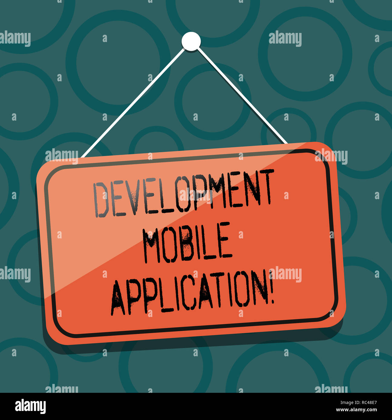 Writing note showing Development Mobile Application. Business photo ...