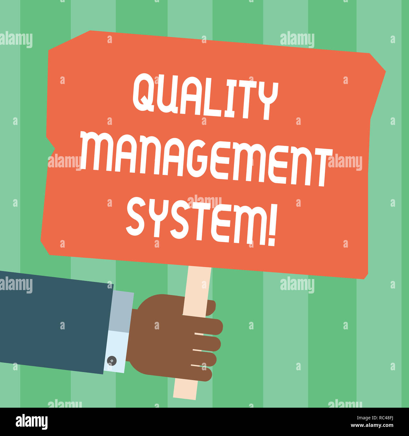 Writing note showing Quality Management System. Business photo ...