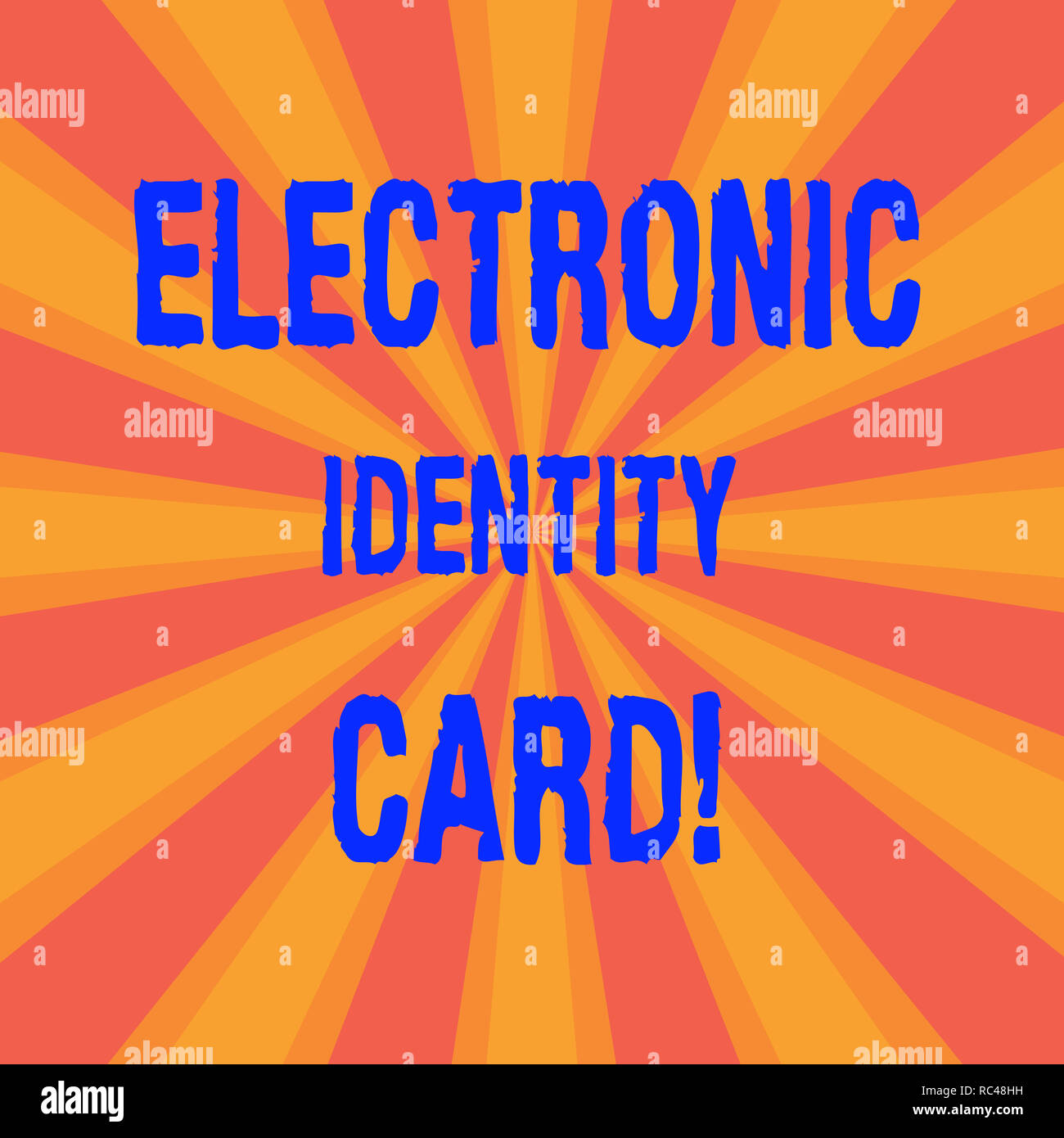 Handwriting text Electronic Identity Card. Concept meaning digital ...