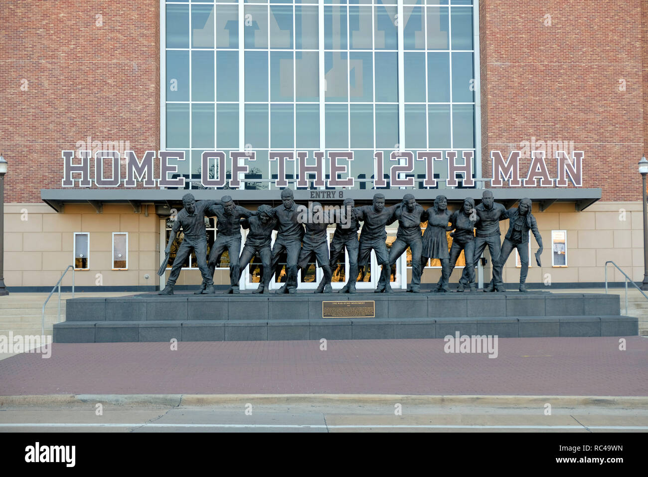 The War Hymn Monument by sculptor Steven Whyte on the campus of Texas A ...