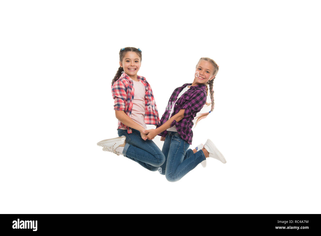 Sisterhood goals. Sisters together isolated white background. Sisterly ...