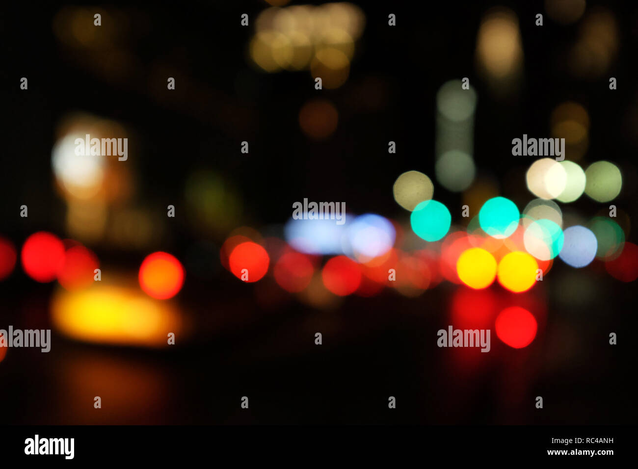 Blurry street lights hi-res stock photography and images - Alamy