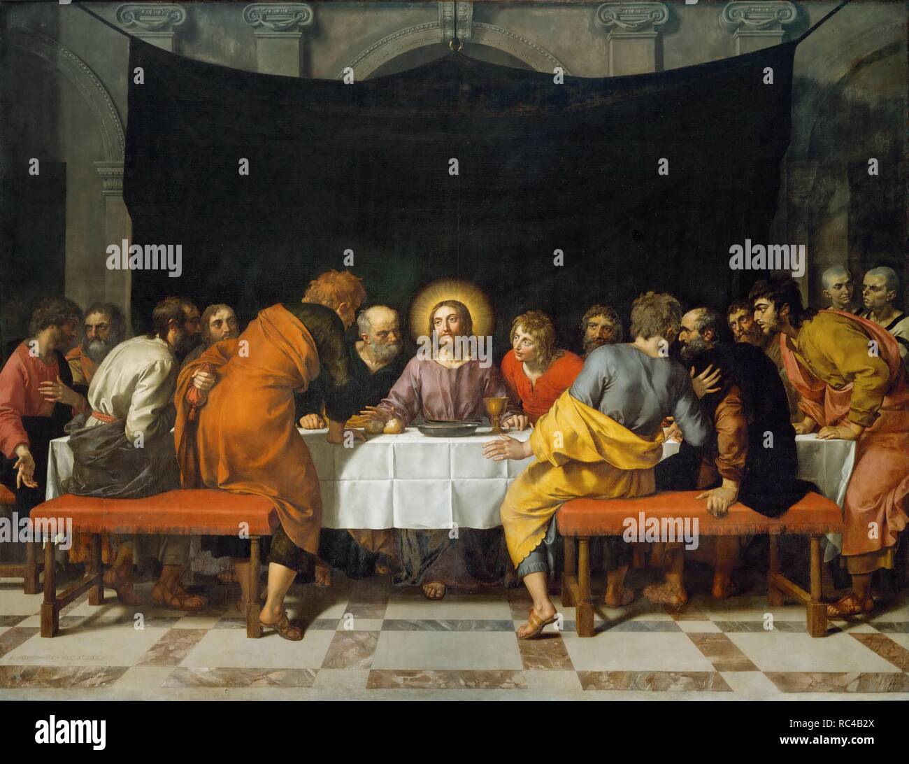 The Last Supper. Museum: Musee du Louvre, Paris. Author: POURBUS THE YOUNGER, FRANS Stock Photo ...
