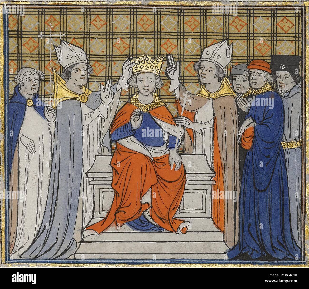 The Anointing and Coronation of Louis IV at Laon, 19 June 936. From ...