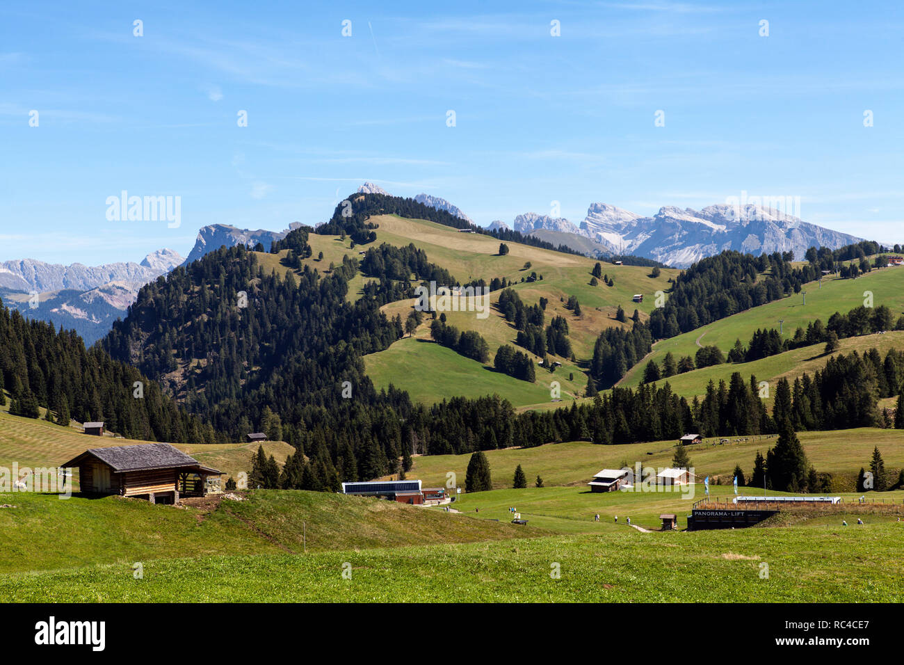 COMPACCIO COMPATSCH, ITALY ON September 12, 2018. View from the ...